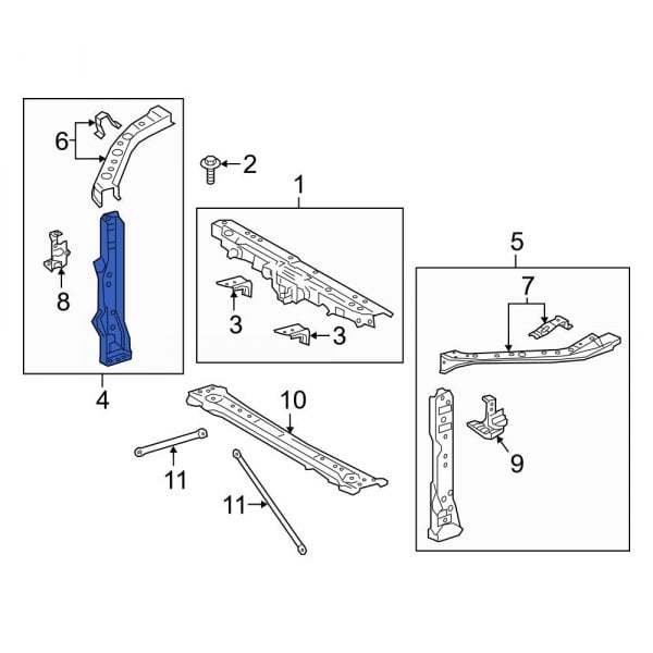 Toyota OE 5320233903 - Front Right Radiator Support Side Panel