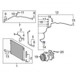 Toyota Corolla Cross OEM A/C & Heating Parts | Systems, Compressors ...