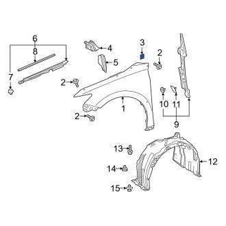 Toyota Corolla Cross Fender Support Braces & Hardware — CARiD.com