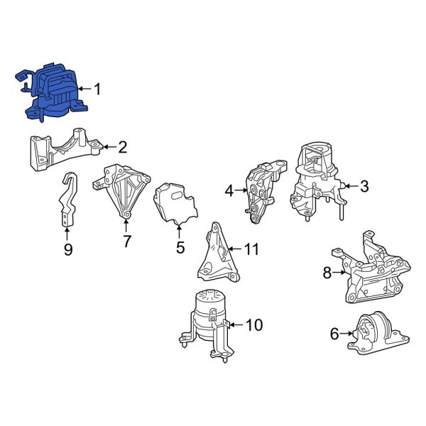 Toyota OE 12305F0010 - Front Engine Mount