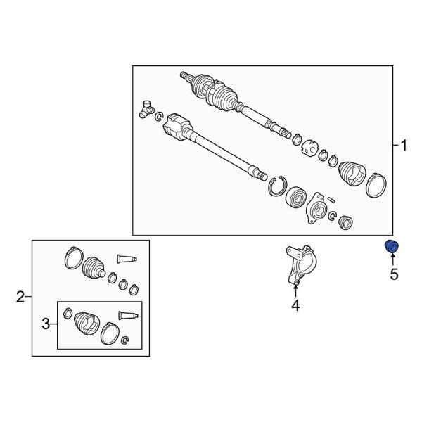 Toyota OE 9031634001 - Front Right CV Axle Shaft Seal