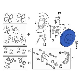 Toyota Corolla Cross Brake Rotors | Front, Rear | Slotted, Drilled ...