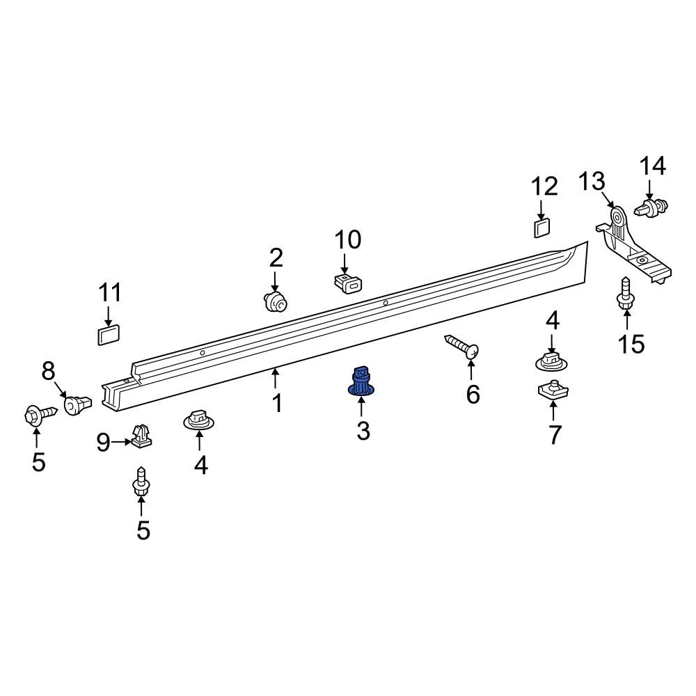 Toyota OE 9046722015 - Rocker Panel Molding Clip