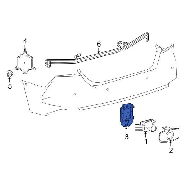 Toyota OE 8934858130 - Rear Parking Aid Sensor Bracket