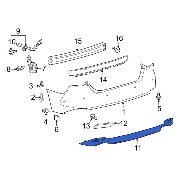 Toyota OE 5216906150 - Rear Valance Panel