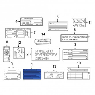 Toyota Avalon Technical Decals — CARiD.com