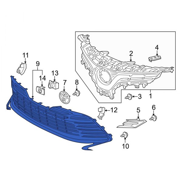 Toyota OE 5310206270 - Front Lower Grille