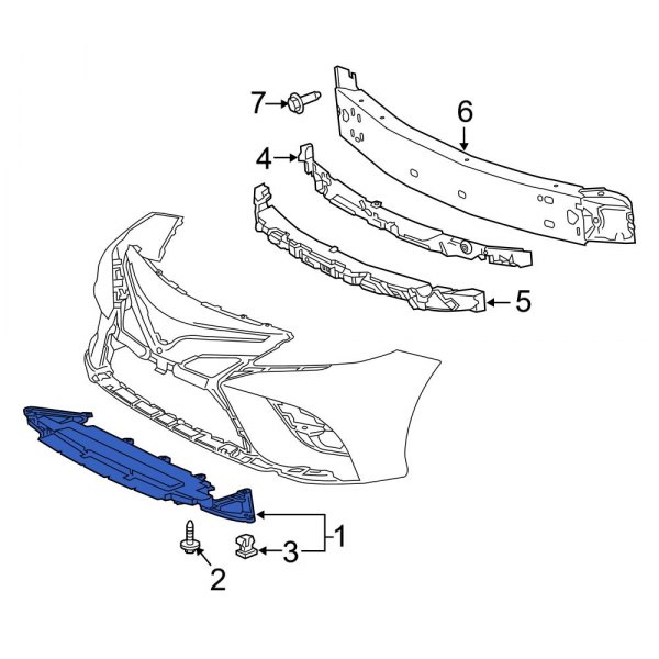 Toyota OE 5261806040 - Front Lower Radiator Support Air Deflector