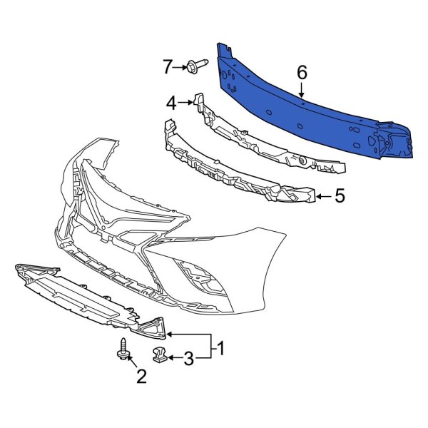 Toyota OE 5202106170 - Front Bumper Impact Bar