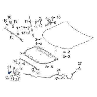 Toyota Corolla Cross Replacement Hood Hardware — CARiD.com