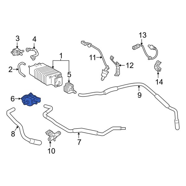 Toyota OE 25860F0010 - Vapor Canister Purge Solenoid