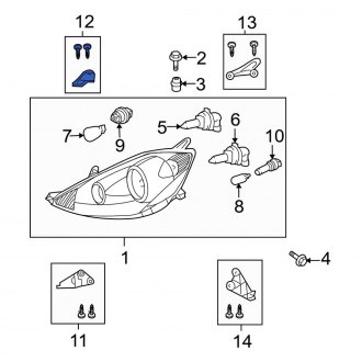 Toyota Sienna Headlight Components | Brackets, Adapters — CARiD.com