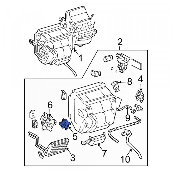 Toyota OE 8710608070 - Front Left HVAC Blend Door Actuator