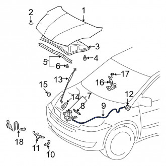 Toyota Sienna Hood Release Cables & Handles | CARiD