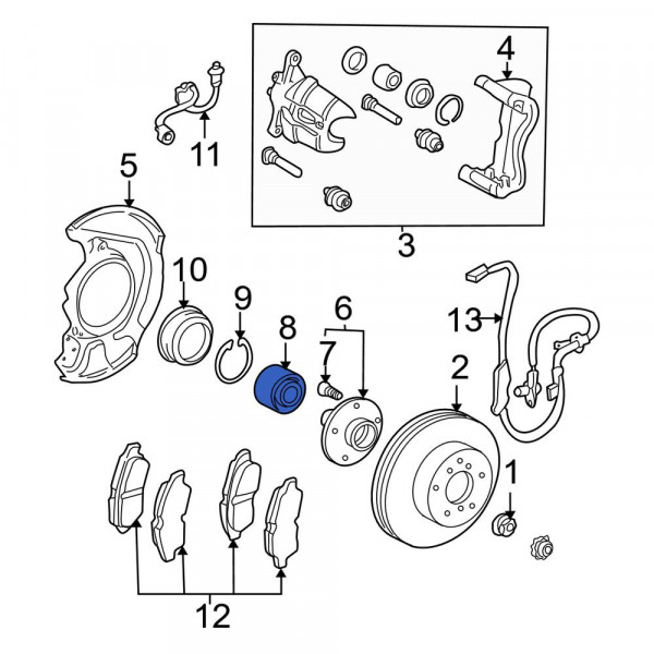 Toyota OE 9008036193 - Front Wheel Bearing
