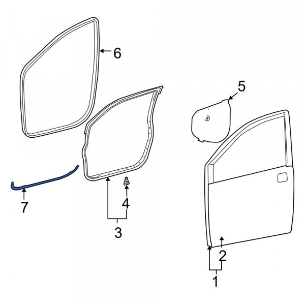 Toyota OE 6785508010 - Front Right Door Water Deflector