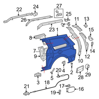 Toyota Sienna OEM Quarter Panels & Parts | Rear & Front — CARiD.com