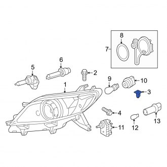 Toyota RAV4 Headlight Components | Brackets, Adapters — CARiD.com