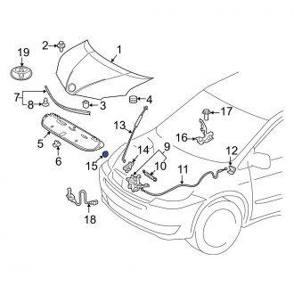 Toyota Prius Replacement Hood Hardware | CARiD