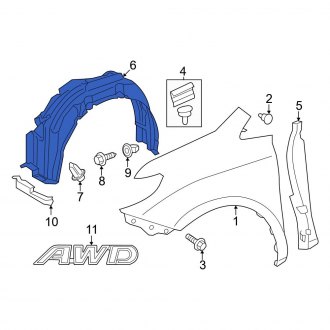 Toyota Sienna Inner Fenders - Wells, Liners, Shields | CARiD