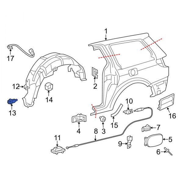 Toyota OE 5216102020 - Bumper Cover Retainer