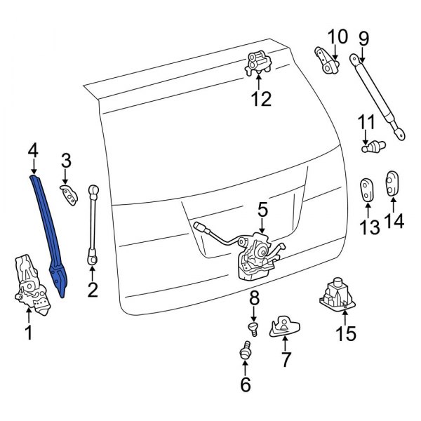 Toyota OE 8428008011 - Rear Left Liftgate Object Sensor