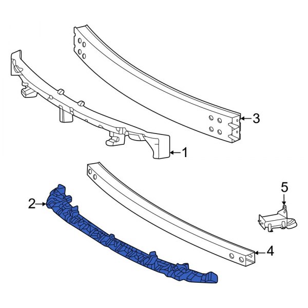 Toyota OE 5261808010 - Front Lower Bumper Impact Absorber