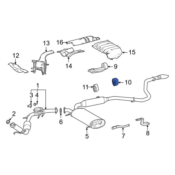 Toyota OE 175650S021 - Exhaust System Hanger
