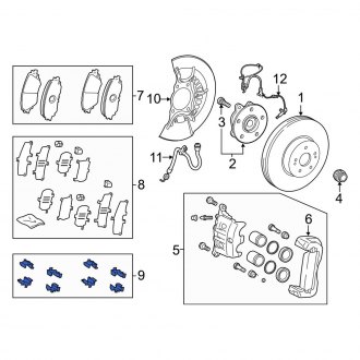 Toyota Highlander OEM Brake Parts | Pads, Bleeders, Rotors — CARiD.com