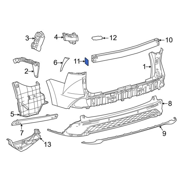 Toyota OE 5866508030 - Rear Bumper Impact Bar Bracket