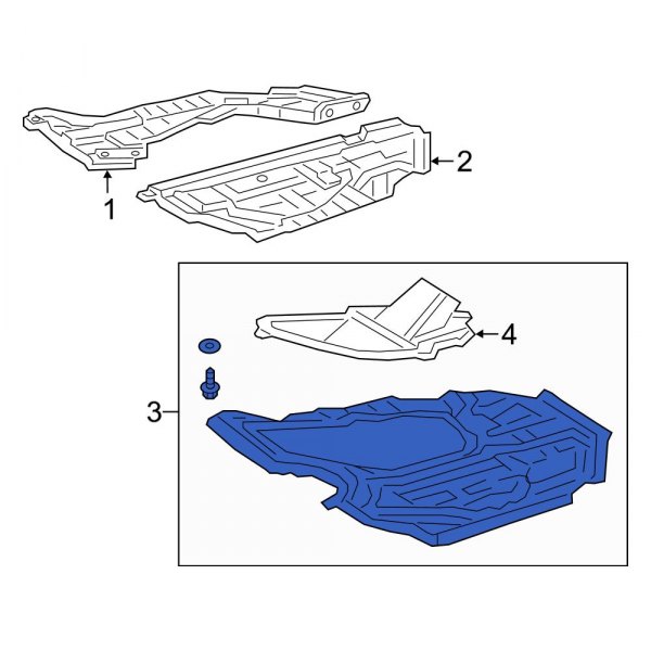 Toyota OE 5142006010 - Front Center Radiator Support Splash Shield
