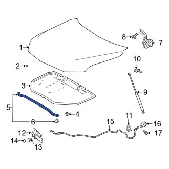 Toyota Camry Hood Weatherstripping Seals — CARiD.com