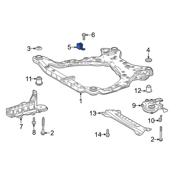 Toyota OE 5221106170 - Front Forward Suspension Crossmember Insulator