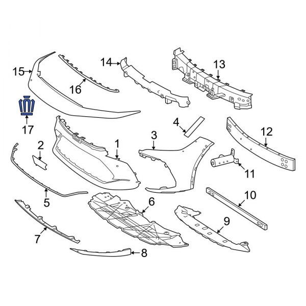 Toyota OE 7531430080 - Front Bumper Cover Emblem