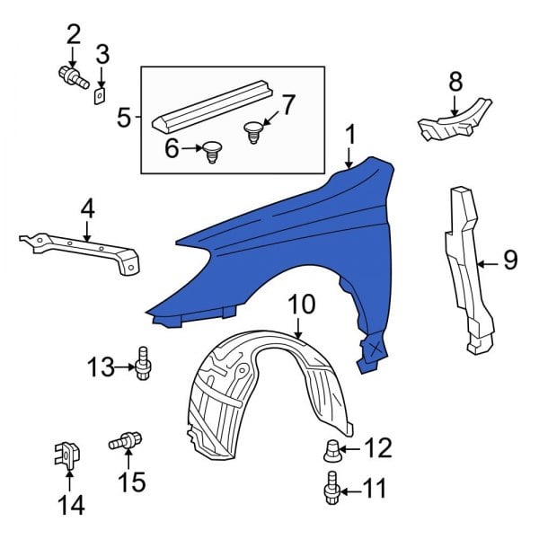 Toyota OE 53801AA040 - Front Right Fender