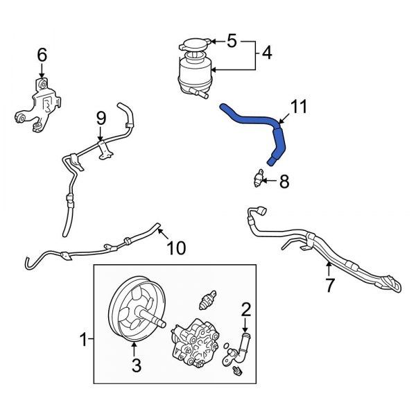 Toyota OE 4434806170 - Power Steering Reservoir Hose