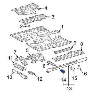Toyota Sienna Rocker Panel Hardware | Clips, Brackets — CARiD.com