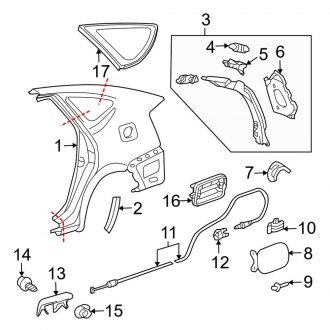 2008 Toyota Prius OEM Quarter Panels & Parts | CARiD