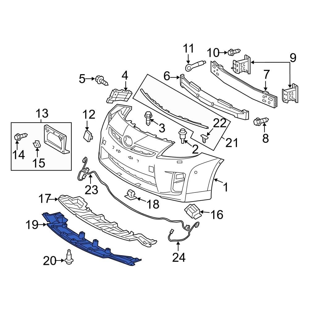 Toyota OE 7685147030 - Front Valance Panel