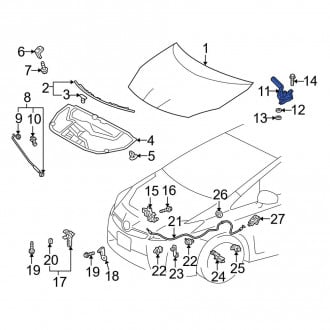 Toyota Prius Hood Hinges & Springs — CARiD.com