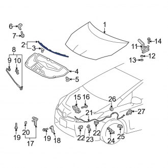Toyota Prius Hood Weatherstripping Seals | CARiD