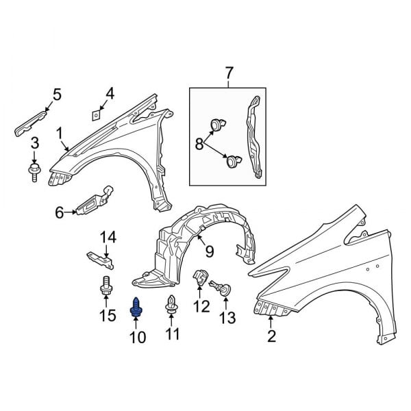 Toyota OE 90159A0053 - Fender Liner Screw
