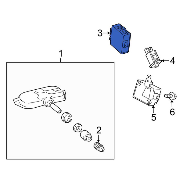 Toyota OE 8976947030 - Tire Pressure Monitoring System (TPMS) Control ...