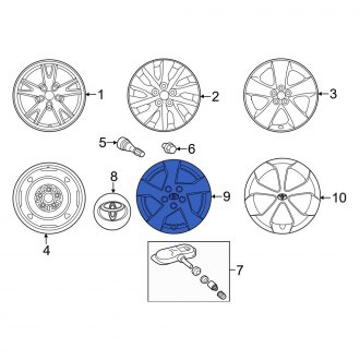 Toyota OEM Wheel Covers - Hub Caps, Wheel Skins | CARiD