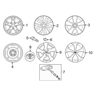 2012 Toyota Prius OEM Wheels - Original Steel & Alloy Wheels | CARiD