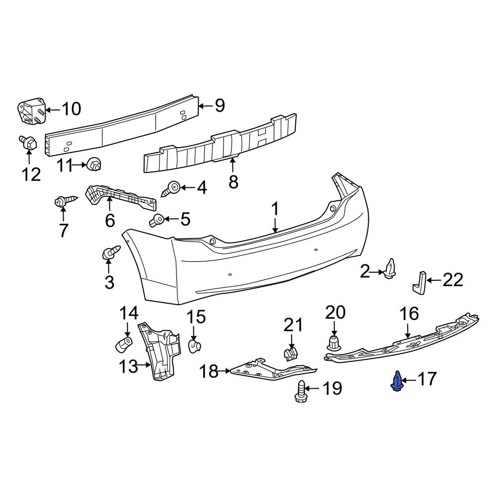 Toyota OE 5216102020 - Bumper Cover Retainer