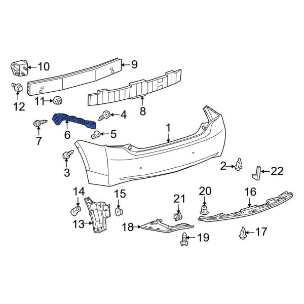 Toyota OE 5257547021 - Right Bumper Cover Bracket