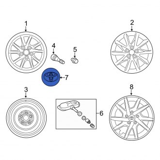 Toyota OEM Wheel Center Caps - Emblems, Logos, Trim Rings | CARiD