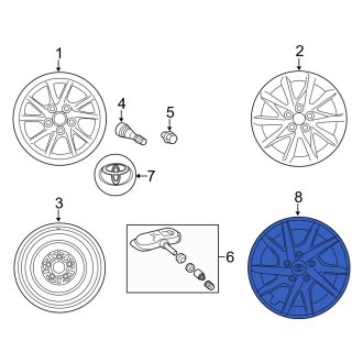 Toyota OEM Wheel Covers - Hub Caps, Wheel Skins | CARiD