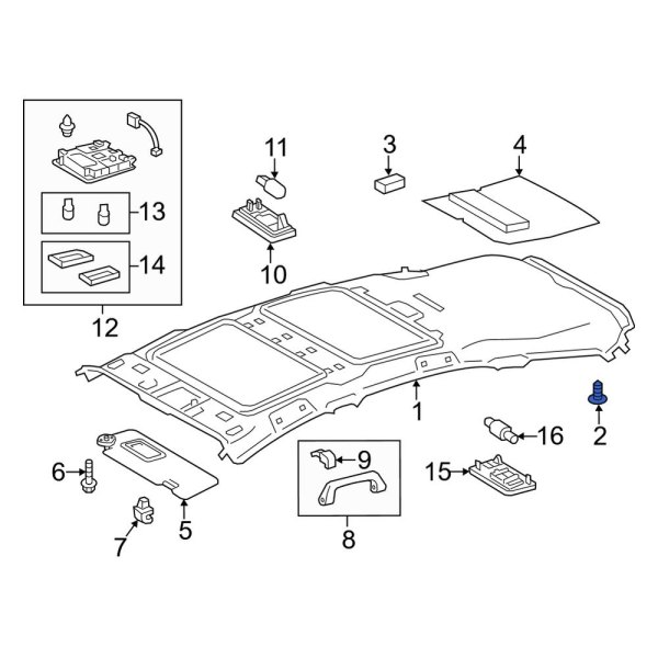 Toyota OE 9046705164B0 - Headliner Clip